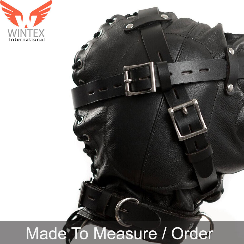Genuine Leather Sensory Deprivation Locking Mouth Hood – Mask – Wintex ...